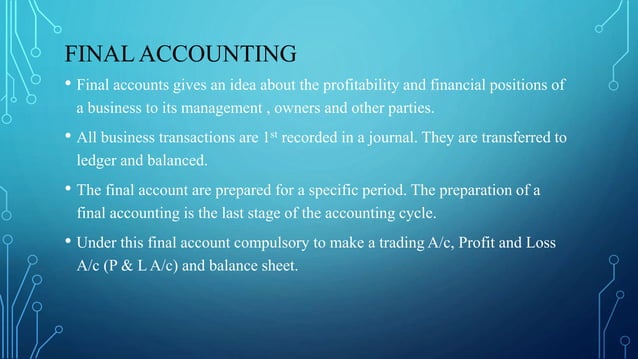 Final accounting | PPT