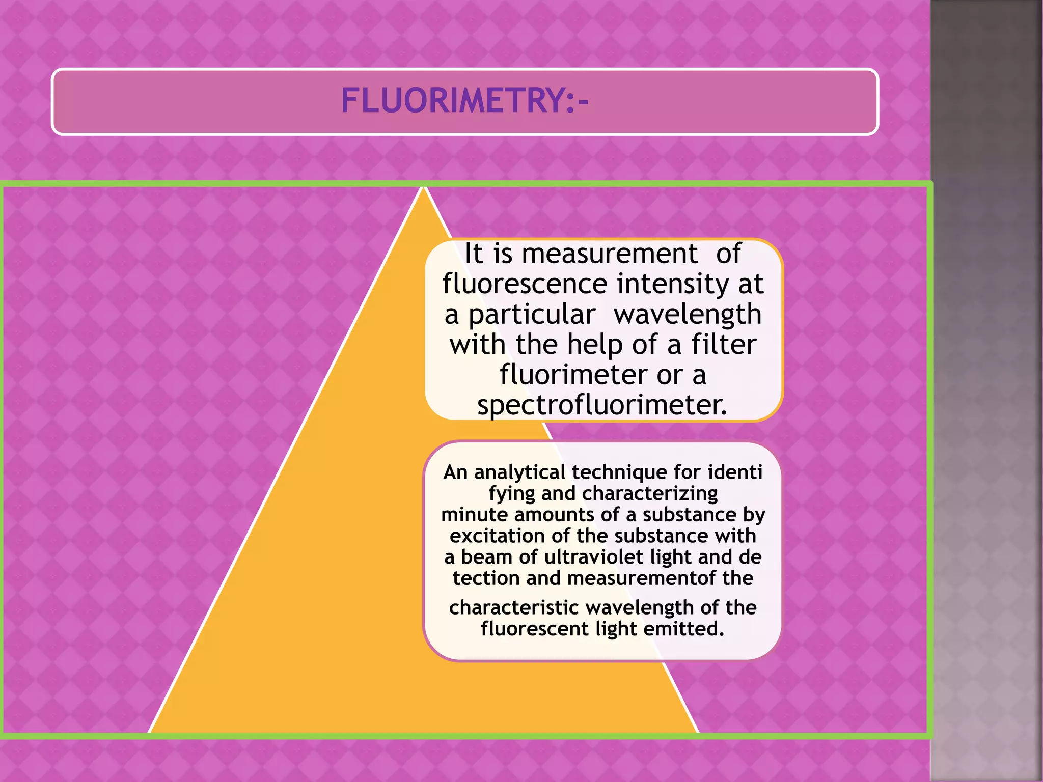 Flourescence spectroscopy- instrumentation and applications | PDF