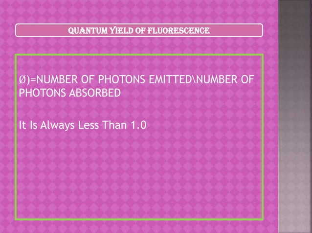 Flourescence spectroscopy- instrumentation and applications | PDF