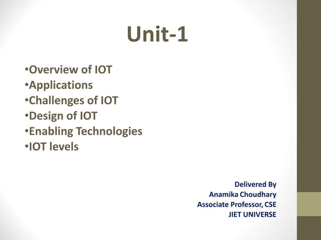 Introduction of Iot and Logical and Physical design of iot | PPTX