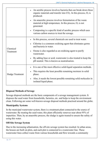 unit-1 general hydraulics. This slides is water transmission, water ...