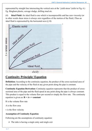 unit-1 general hydraulics. This slides is water transmission, water ...