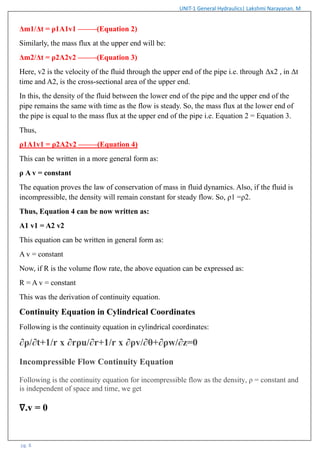 unit-1 general hydraulics. This slides is water transmission, water ...