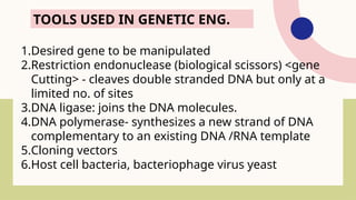 Unit-1 Genetic Engineering_Pharmaceutical Biotechnology_sem -5 | PPTX