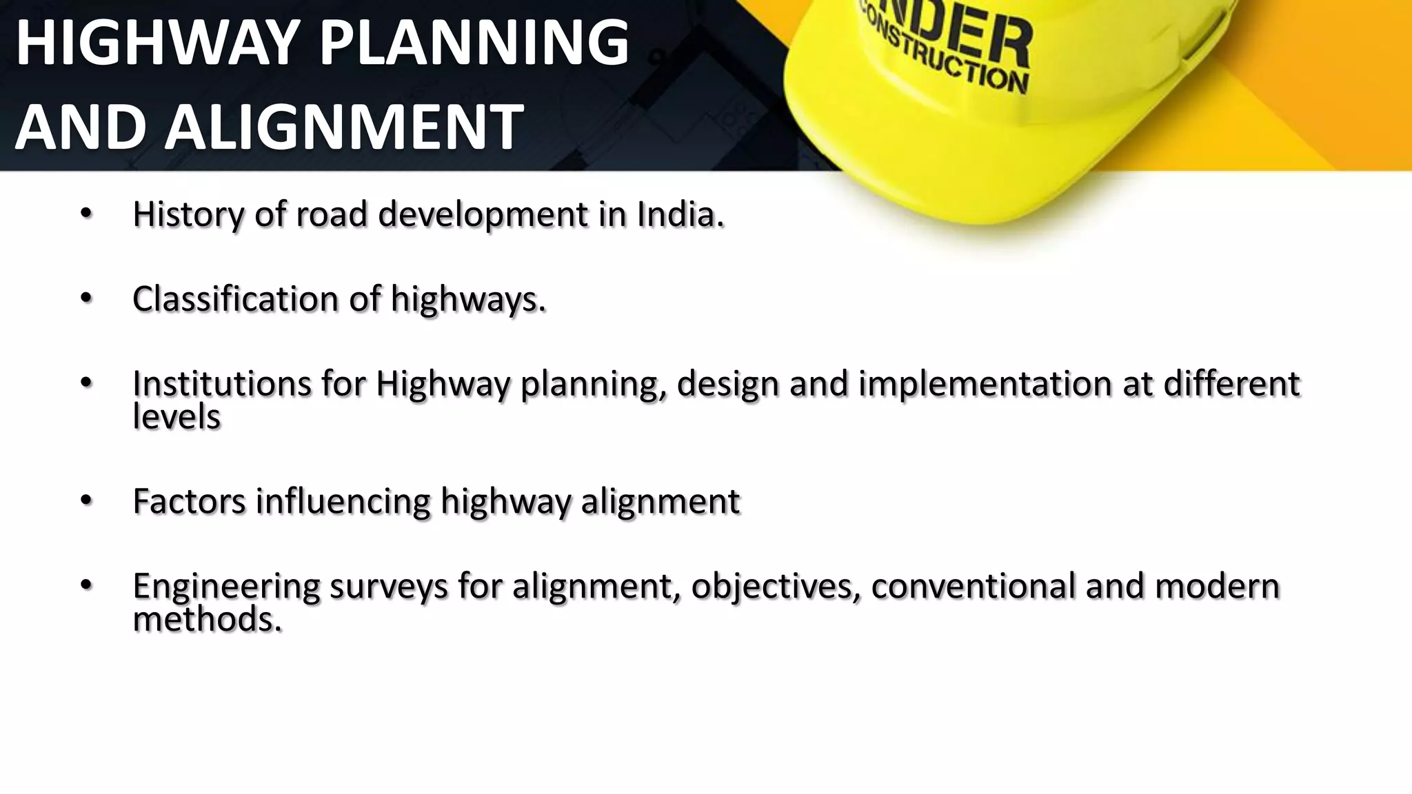 Highway planning and alignment | PDF
