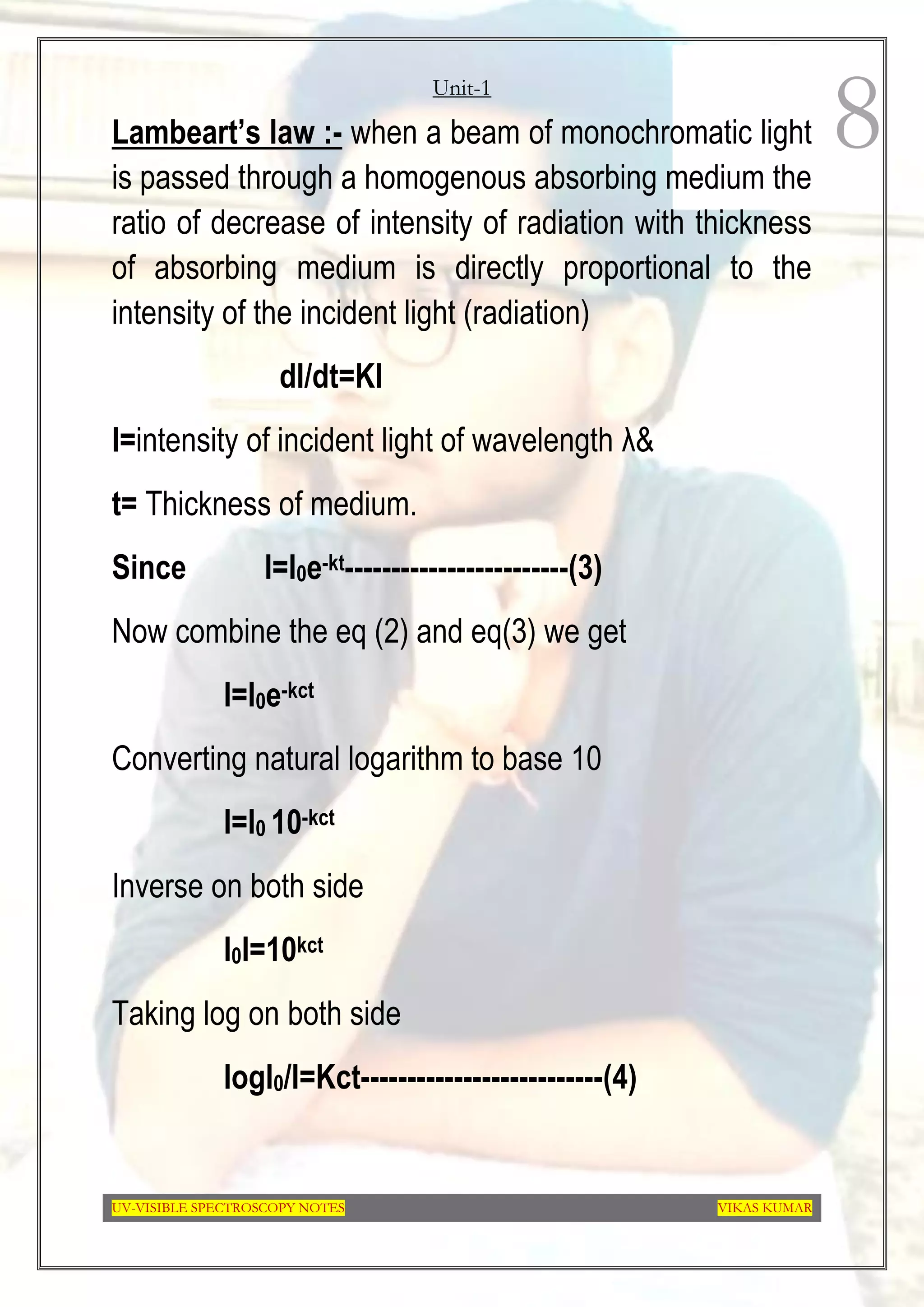 UV-Visible Spectroscopy | PDF