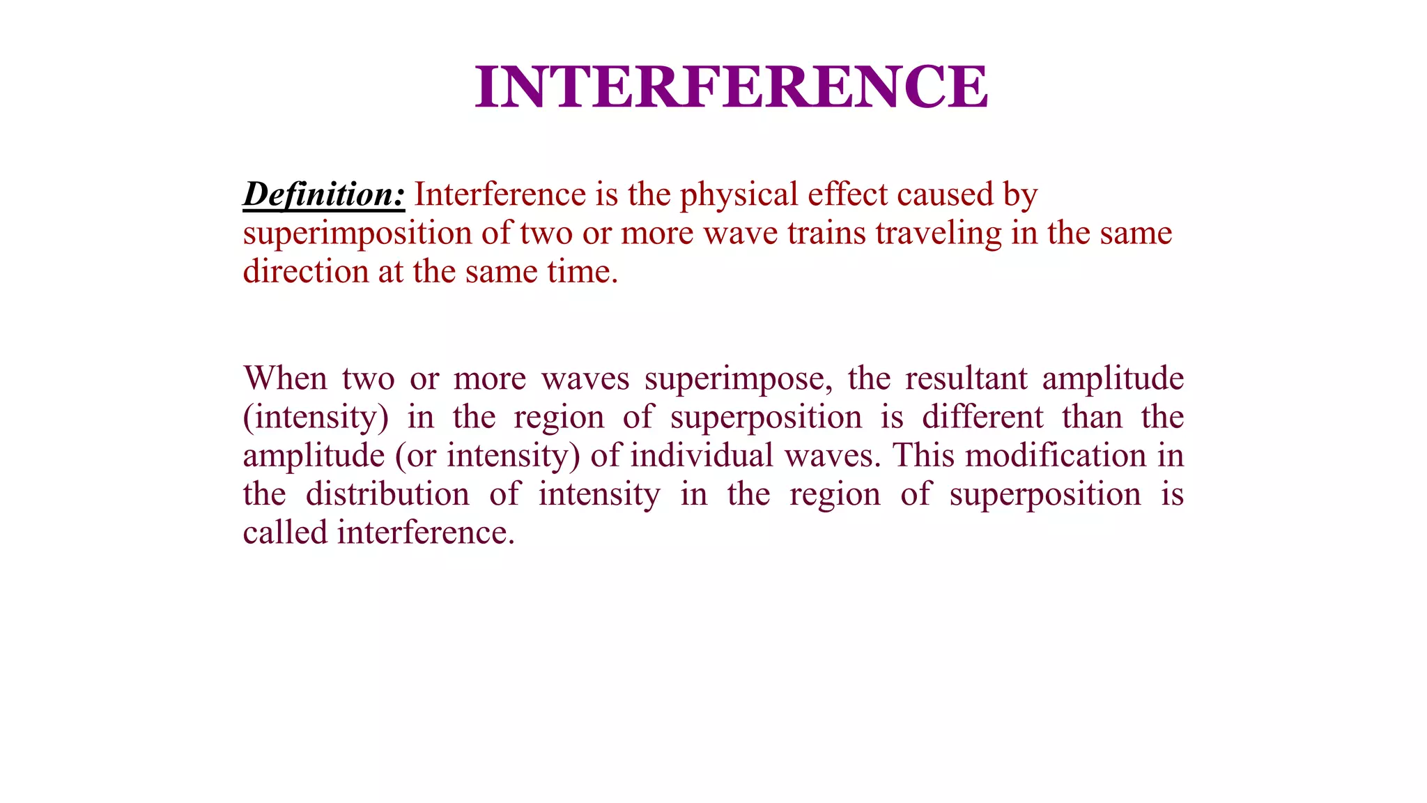 Interference And Diffraction Ppt