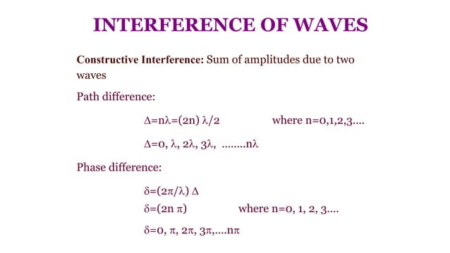 Interference And Diffraction Pptx