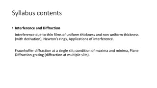 interference & diffraction | PPTX