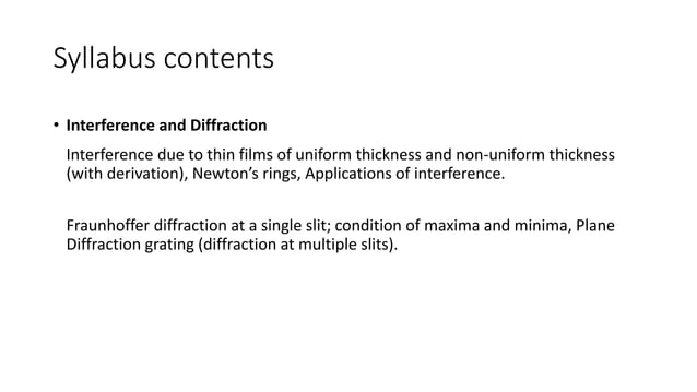 interference & diffraction | PPTX