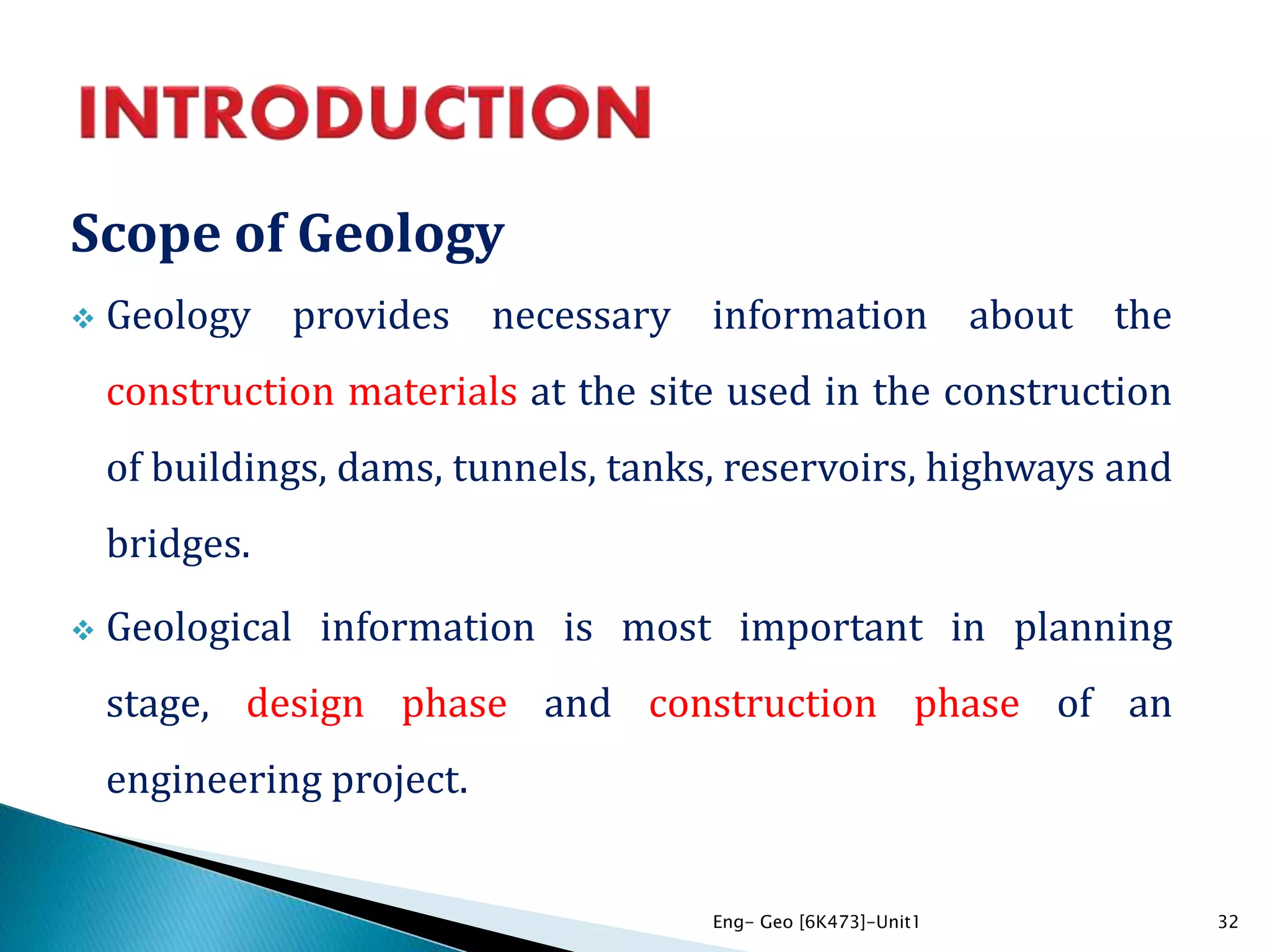 Introduction of Engineering Geology | PPTX