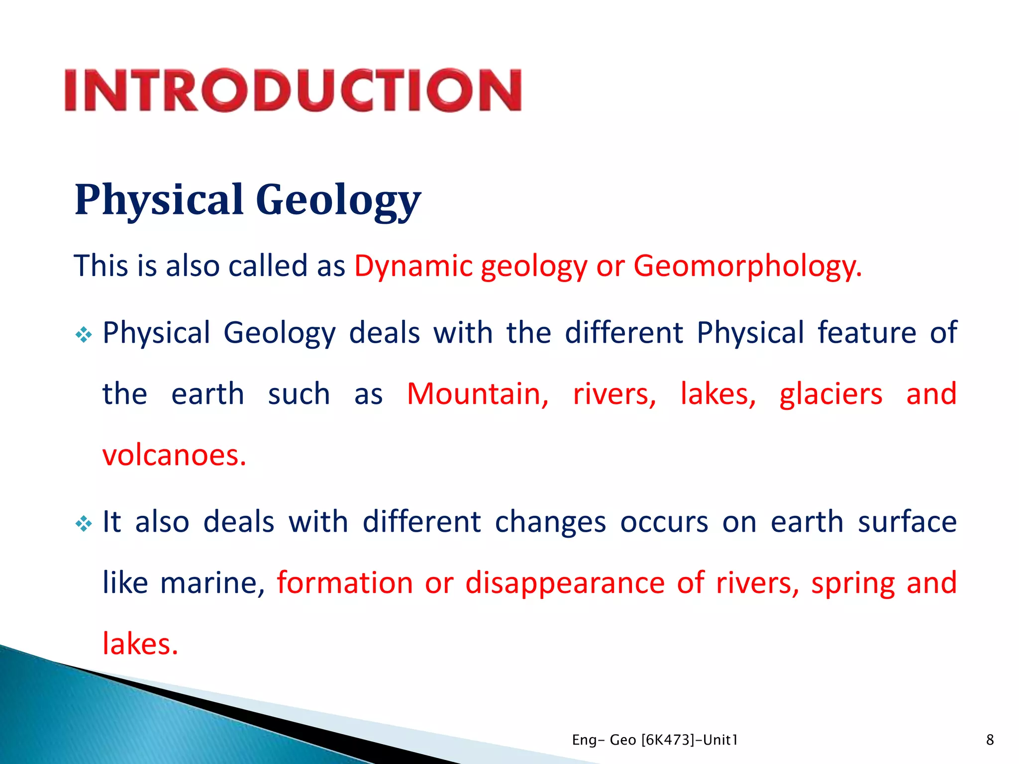 Introduction of Engineering Geology | PPTX