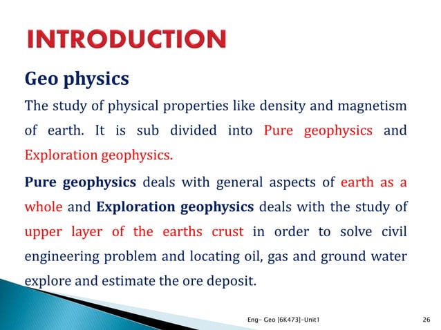 Introduction of Engineering Geology | PPTX