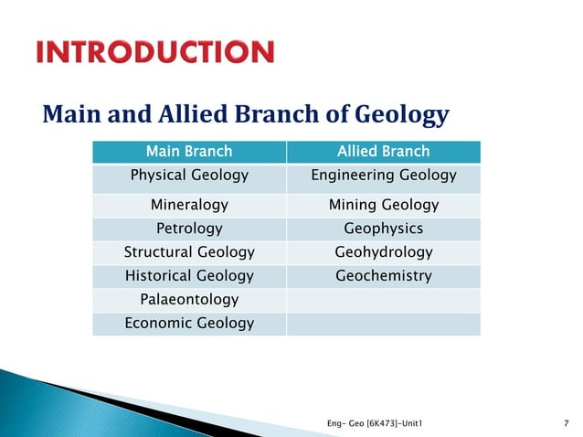 Introduction of Engineering Geology | PPTX