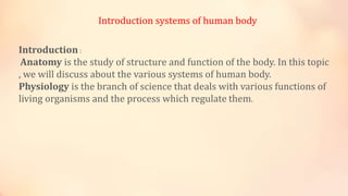UNIT-1 INTRODUCTION TO ANATOMICAL TERMS ORGANIZATION OF THE BODY.pptx