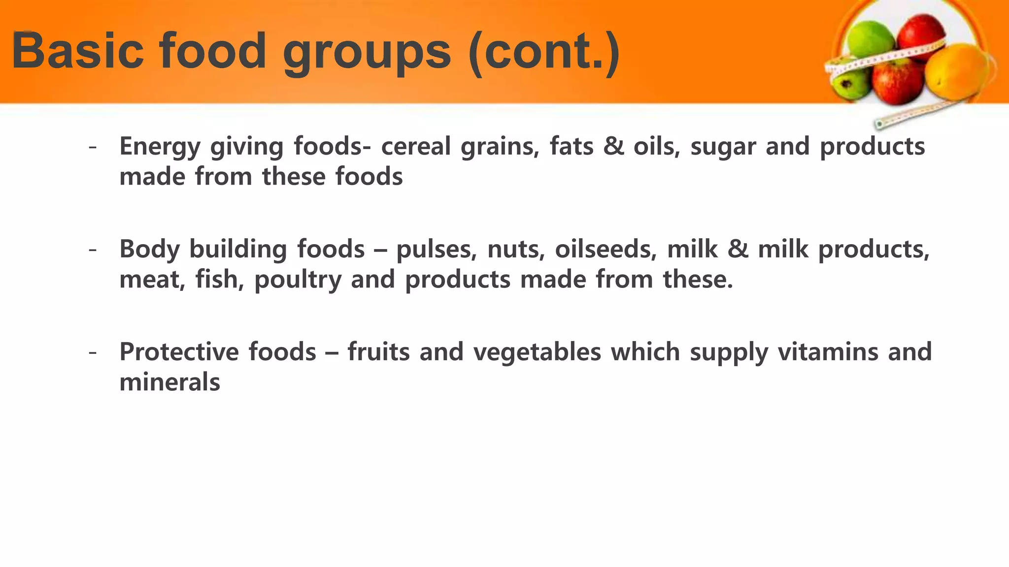 Unit 1 (introduction to food nutrition & diet | PPTX