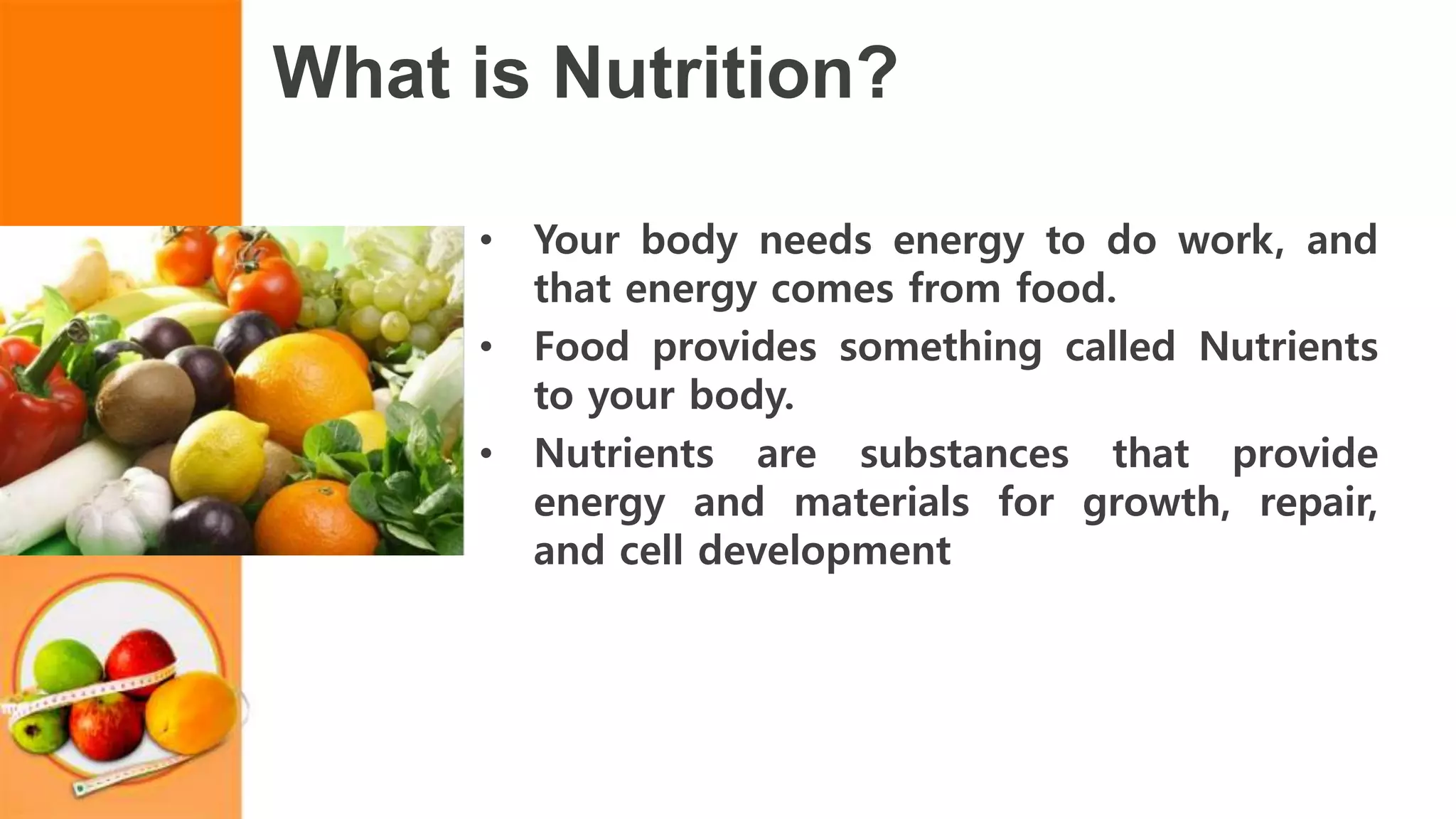 Unit 1 (introduction to food nutrition & diet | PPTX