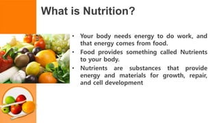 Unit 1 (introduction to food nutrition & diet | PPTX