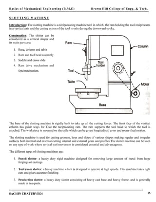 Unit 1 introductiontomachineandmachinetool | PDF