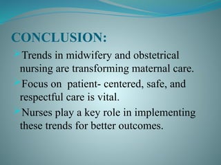 UNIT-1 Introduction to midwifery and obstetric nursing (Topic- Trends ...