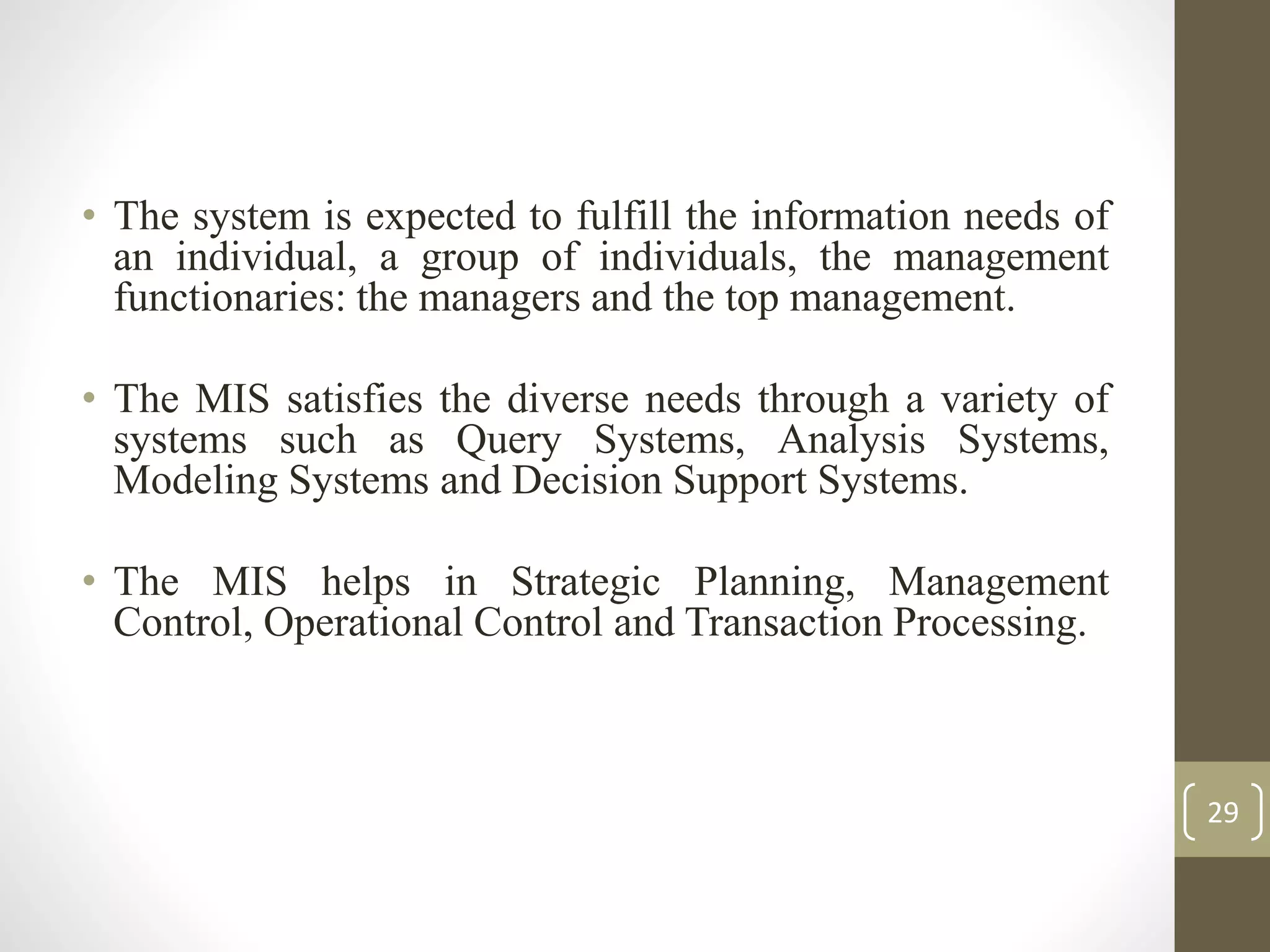 Unit 1 Introduction to MIS, MIS & Data Mining , MIS & Decision Making | PDF