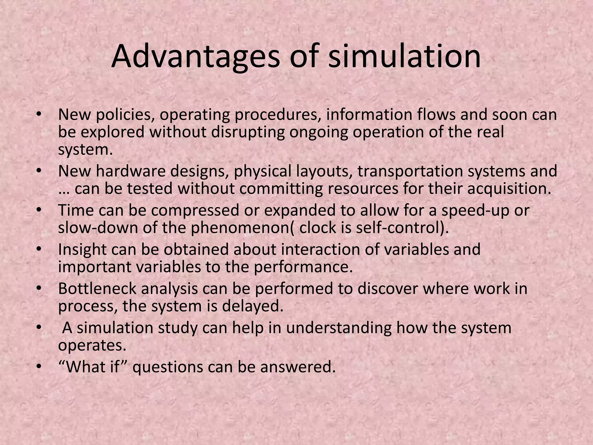 Unit 1 introduction to simulation | PPTX