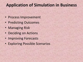 Unit 1 introduction to simulation | PPTX