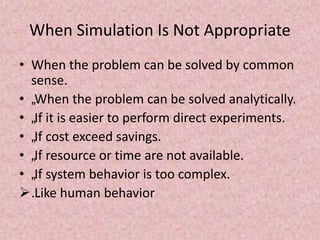 Unit 1 introduction to simulation | PPTX