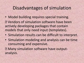 Unit 1 introduction to simulation | PPTX