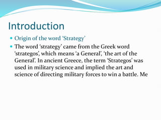 Unit -1 Introduction to Strategies.pptx@doc | PPTX