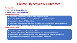 LINEAR INTEGRATED CIRCUITS UNIT 1 LINEAR AND DIGITAL IC | PPTX