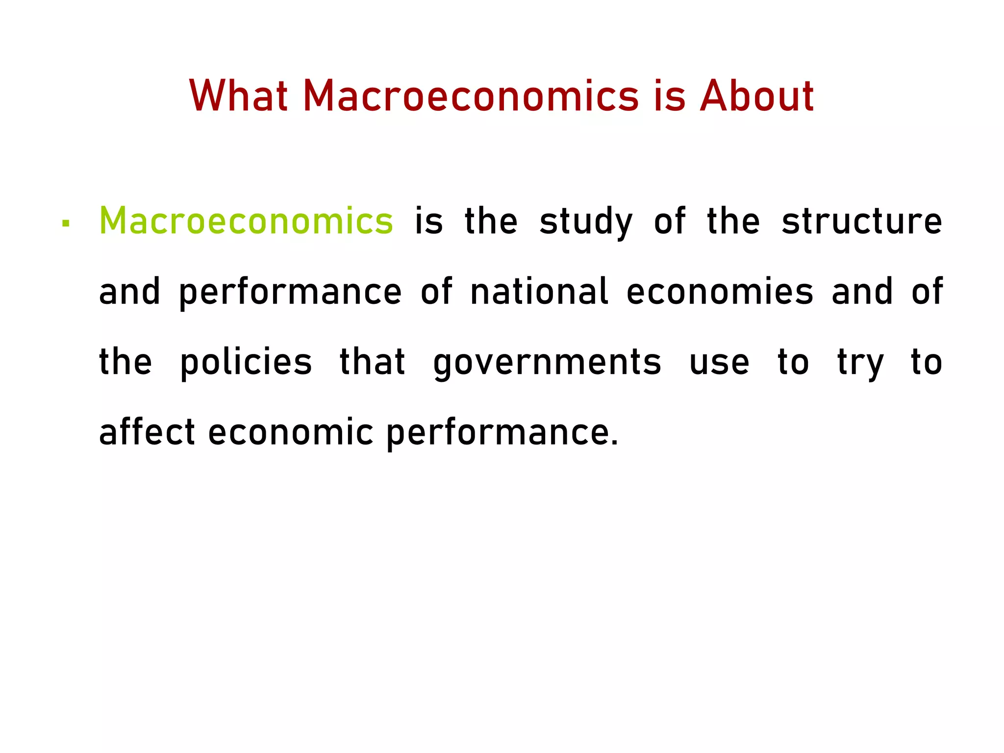 BEM 1006- Unit -1:Topic-1(Introduction to Macro Economics) | PPT | Free ...