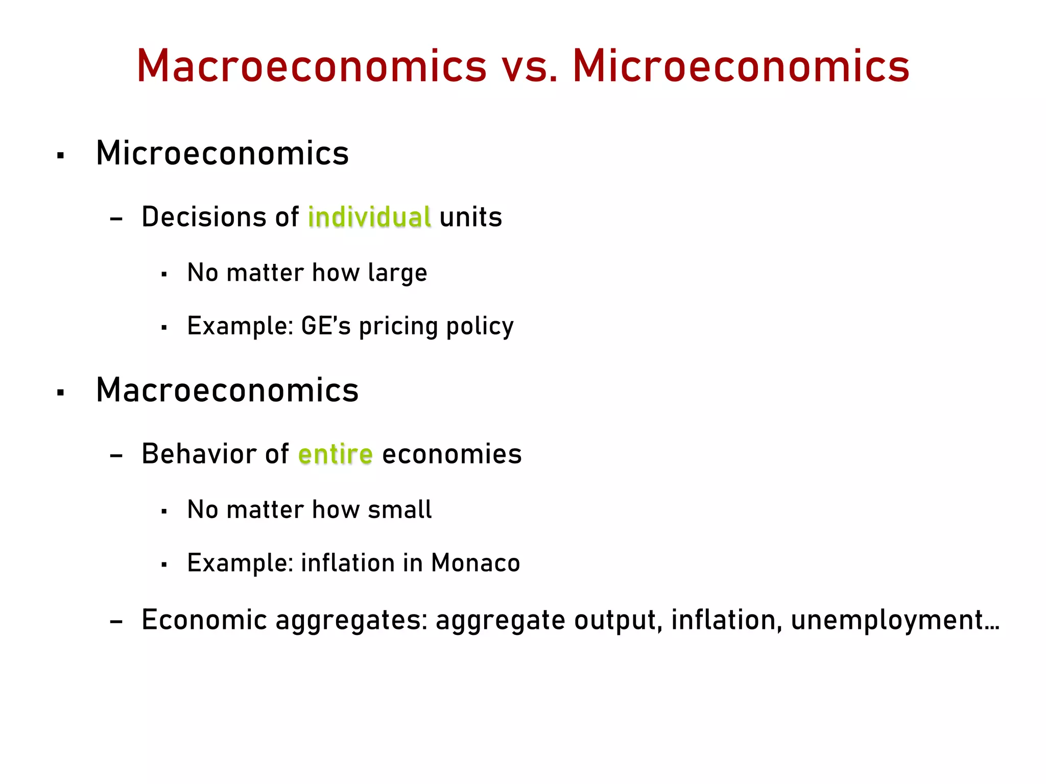 BEM 1006- Unit -1:Topic-1(Introduction to Macro Economics) | PPT