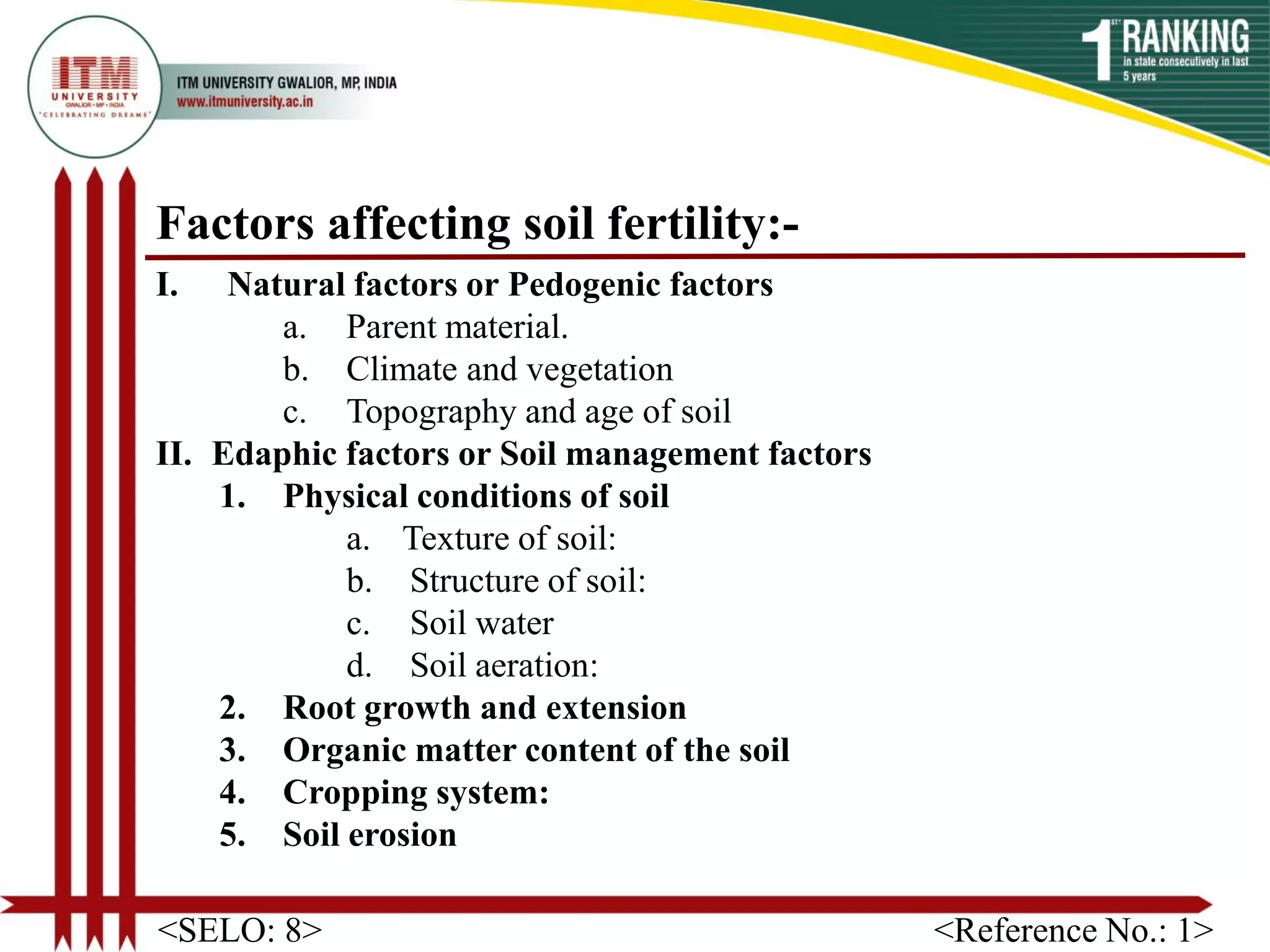 Unit 1 lecture-1 soil fertility and soil productivity | PDF