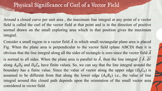 Curl of a Vector Field and Its Physical Significance in ...