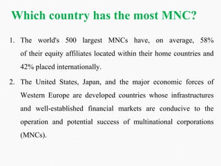 Unit 1 Lecture-5(characteristics and role of mncs) | PPTX
