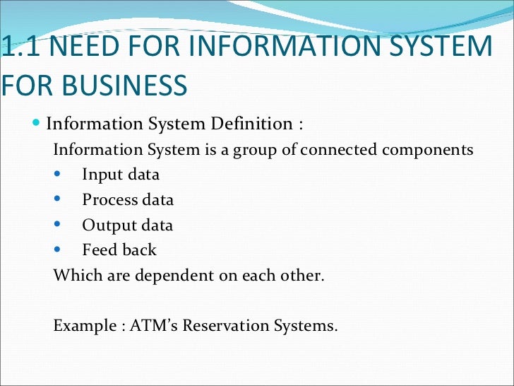 Definition Of Information System