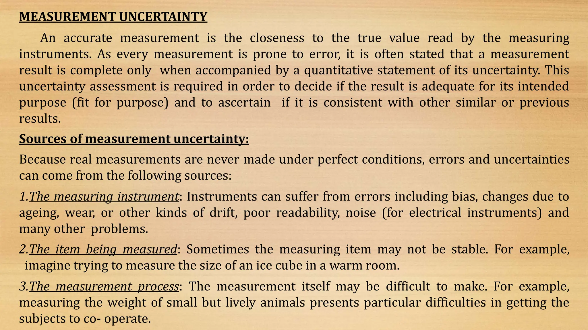 UNIT-1 Measurement Uncertainty of Instruments | PPTX