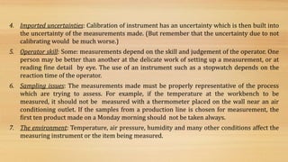 UNIT-1 Measurement Uncertainty of Instruments | PPTX