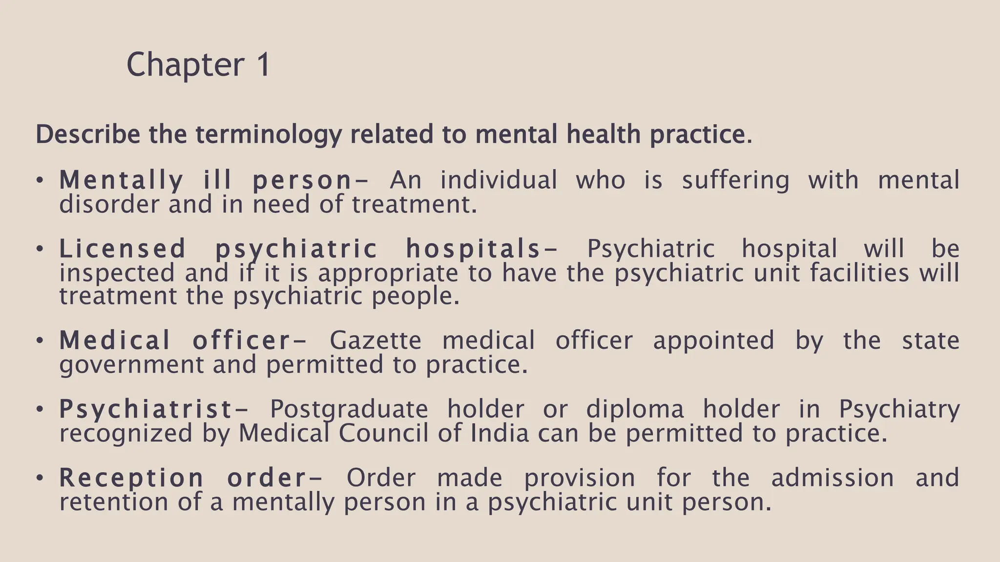 Unit-1 Introduction, Mental Health Nursing | PPTX