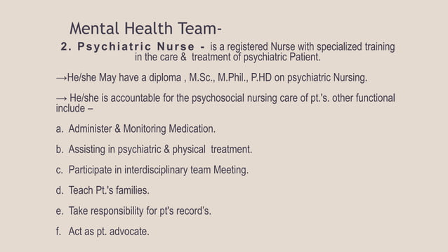 Unit-1 Introduction, Mental Health Nursing | PPTX