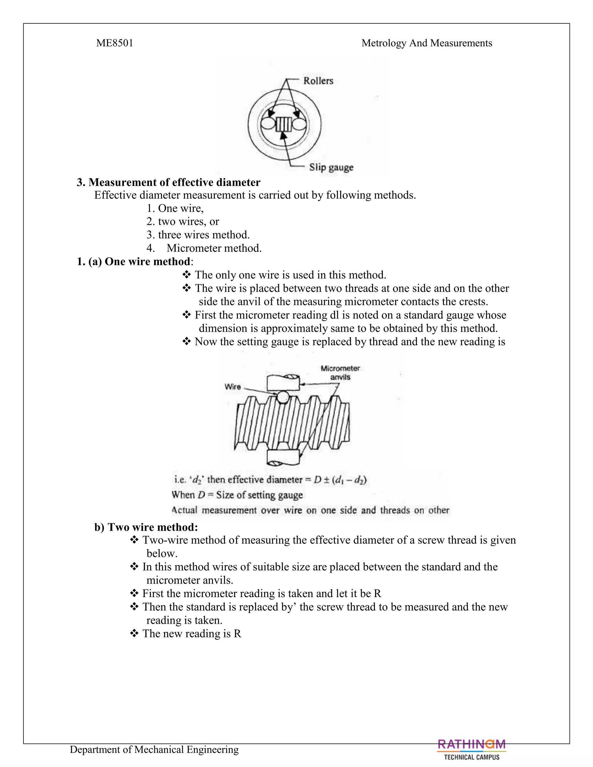 METROLOGY & MEASUREMENT Unit 1 notes (5 files merged) | PDF