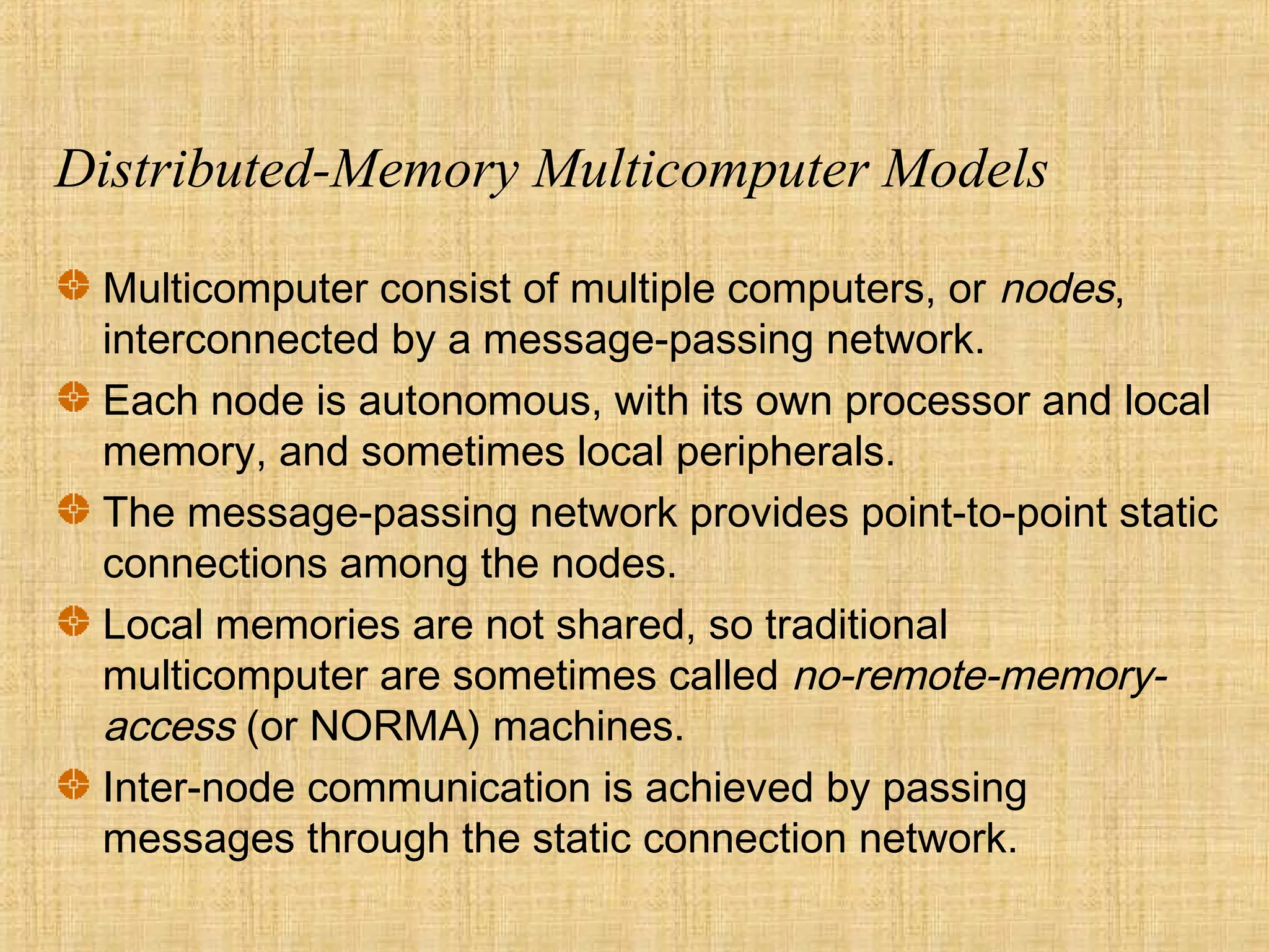 multiprocessors and multicomputers | PPT