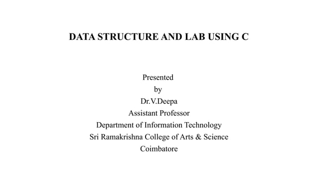 Data Structure , Classification of Data structure | PPTX