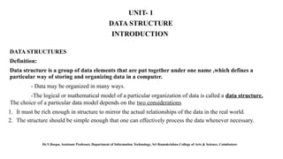 Data Structure , Classification of Data structure | PPT