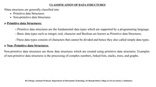 Data Structure , Classification of Data structure | PPT