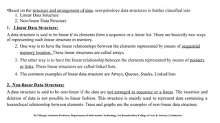 Data Structure , Classification of Data structure | PPT