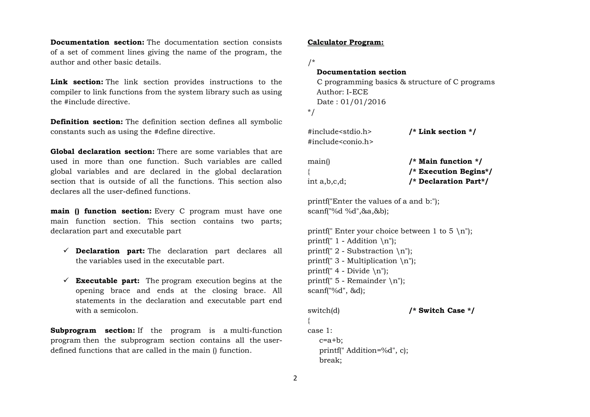 Unit 1 Notesdata Types Variables Operations Expressions And