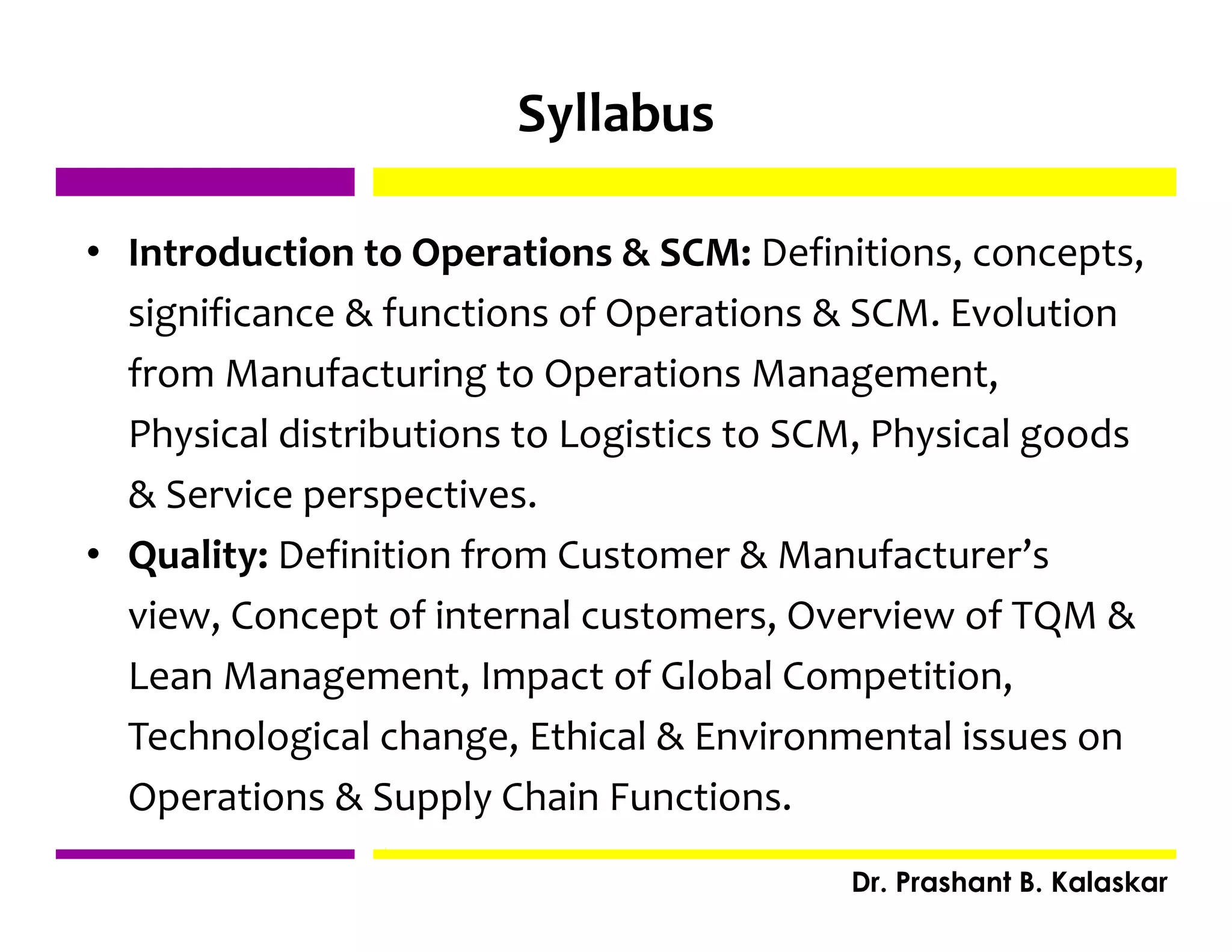 Introduction to Operations and Supply Chain Management | PDF ...