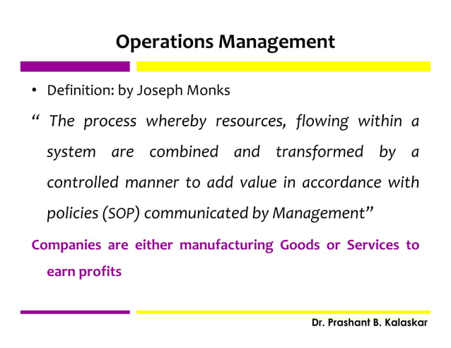 Introduction to Operations and Supply Chain Management